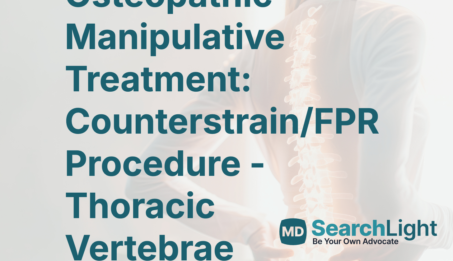 Osteopathic Manipulative Treatment: Counterstrain/FPR Procedure ...