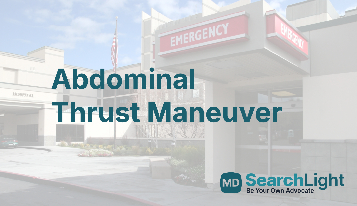 Abdominal Thrust Maneuver (Heimlich Maneuver) - MD Searchlight