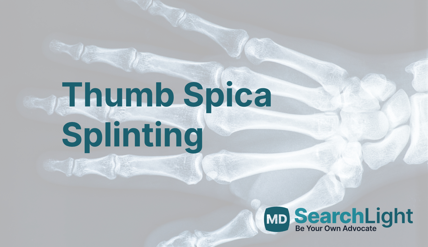 Thumb Spica Splinting (Thumb Spica Splint) - MD Searchlight
